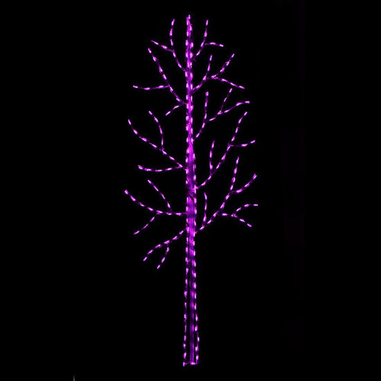 6ft LED Purple Halloween Tree | Outdoor Lighted Spooky Tree