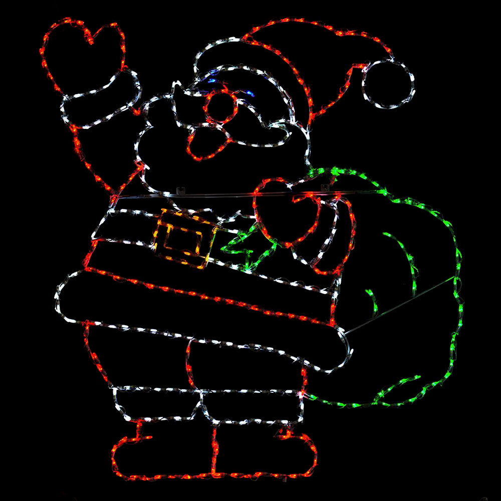 Outdoor Christmas Lights Displays | LED Santa, Snowman & More