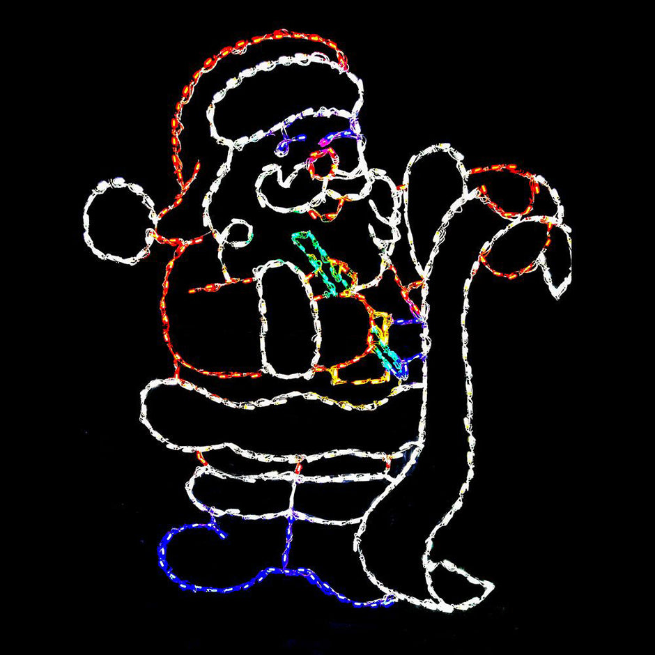 Outdoor Christmas Lights Displays | LED Santa, Snowman & More